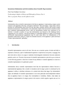 Inconsistent Idealizations and Inferentialism about Scientific Representation - PhilSci-Archive